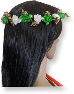 Peaches & Pink WHITE COLOR PAPER FLOWER ZIG ZAG TIARA PACKED IN A BOX ...