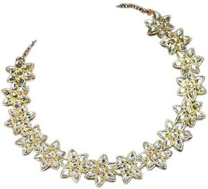 Diversa Kundan & Pearl Studded Golden Rajasthani Matha Sheesh Patti ...