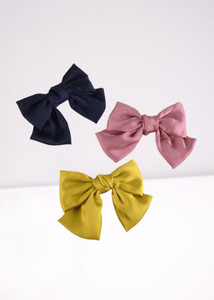 Mimiscrunchies Handmade satin cat tail big hair bows rubber band Rubber ...