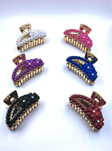 Beauty Love New Trending 6pcs Multicolor Chand Design Flower Clutcher ...