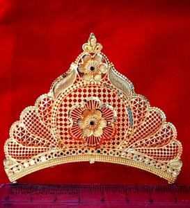 BengCraft Fancy Bridal Tiara Crown Wedding Taj Mukut for Bride, Girls ...