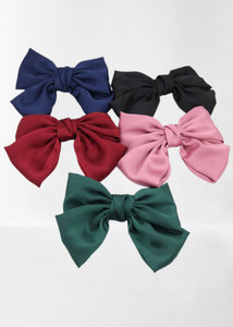 Mimiscrunchies Handmade satin cat tail big hair bows rubber band Rubber ...