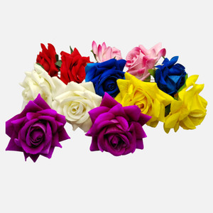 Radha Collections Artificial Roses U-Shape Pins with Colored Roses Hair ...