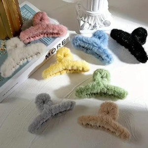 Vivalace Women And Girls Multi colour Fur Hair Clutcher Pack of 6 Hair ...