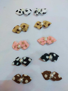 BIMMO NEW BOW MOTI DESIGNFABRIC HAIR CLIPS FOR GIRLS AND BABY PACK OF 5 ...