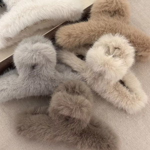 Vivalace Women And Girls Multi colour Fur Hair Clutcher Pack of 3 Hair ...