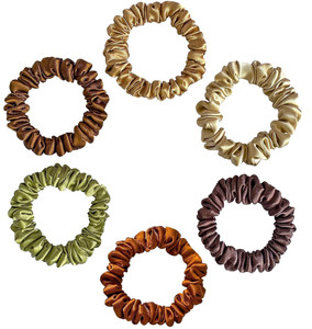 Anha Creations Satin Scrunchies for Women/Girls Same Colors as shown in ...