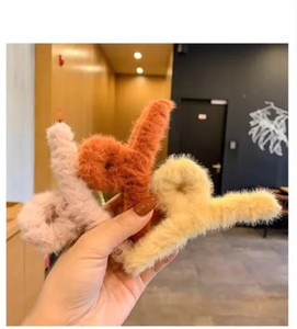 Vivalace Women And Girls Multi colour Fur Hair Clutcher Pack of 3 Hair ...