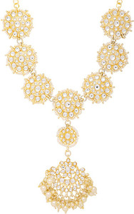 YELLOW CHIMES Mathapati for Women Gold Toned Kundan Hair Chain Price in ...