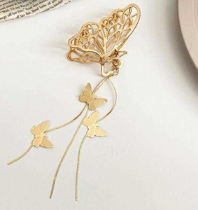 sparkal Korean Butterfly Golden Hair Clature For Girls And Womens Pack ...