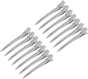 Views Professional Steel Silver Section Hair Clips for Hair Styling for ...