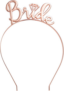 Rose Gold Bride Tiara For Bridal Shower Haldi Bachelorette Hair ...