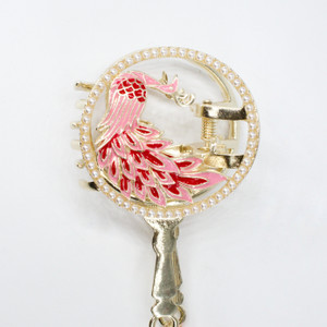 BOFEINI Women fancy peacock style metal teeth premium hair clutcher ...