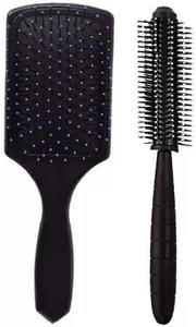 MSDS Best Combo of Cushion Paddle Hair Brush and Round Hair Comb Brush ...
