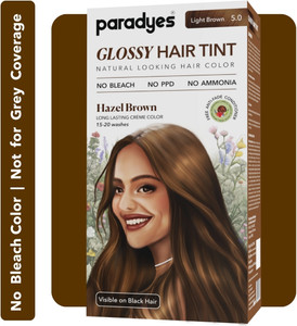 Paradyes No Bleach Glossy Hair Tint, For Natural Black , Hazel Brown ...
