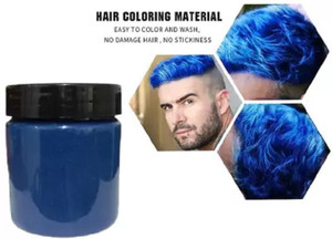 EVERERIN TEMPORARY HAIR BLUE COLOR WAX STYLE CREAM HAIR , BLUE - Price ...
