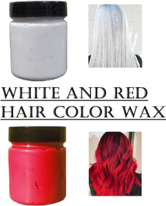 Libline Combo of Temporary Hair colour wax Red & White Hair Wax ...