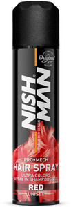 Nishman Instant Red Hair Color Spray | Spray In Shampoo Out Ammonia ...