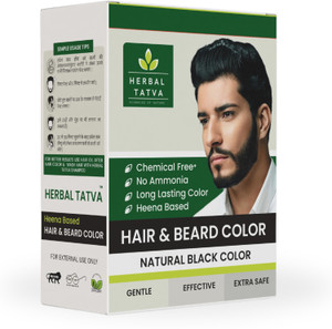 Herbal Tatva Natural Hair & Beard Colour For Men | Henna Powder for ...