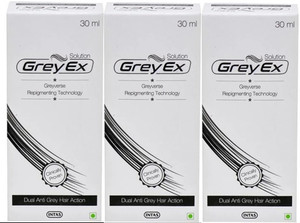 Grey Ex Natural Hair Colour for Premature Hair Graying, 30ml - Black ...