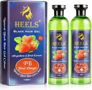 heels Luxuria Fruit Vinegar Gel Hair Color, Natural Black Color Dye ...
