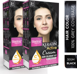 Sterling Naturals KERATIN HAIR COLOR | SHADE S1 (BLACK) | Hair Color ...