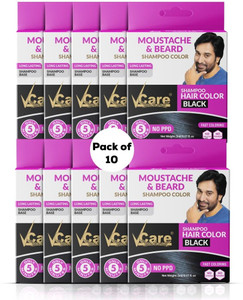 Vcare Mustache and Beard color shampoo for Men Natural Hair Color Dye ...