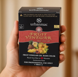 URBANMAC Professional Hair Color – Fruit Vinegar Gel, 10-Minute Black ...