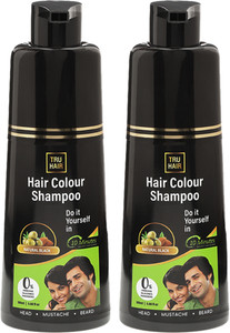 TRU HAIR & SKIN Hair Colour Shampoo-100ml[Pack of 2] , Black - Price in ...