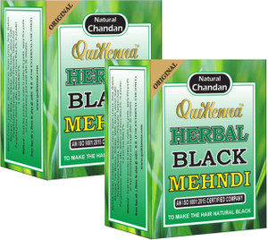 QuikHenna Herbal Black Mehndi For All Hair Type 65gm Pack Of 2 , Black ...