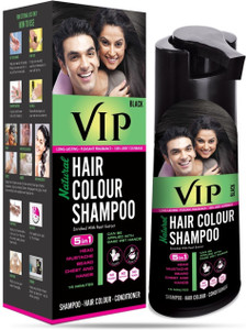 VIP Hair Colour Shampoo |Hair Colour for Men and Women , BLACK - Price ...