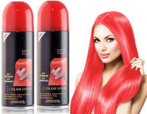MYEONG Temporary And Instant Use All Day Red Hair Color Spray Combo ...