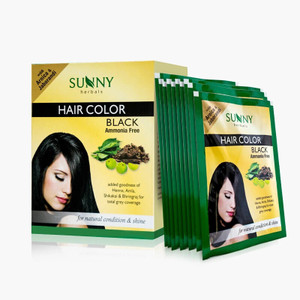 SUNNY Herbal Hair Color Black Ammonia Free (Pack of 12) , Black - Price ...