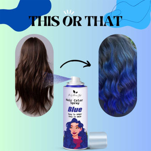 The Wellness Shop Temporary Blue Hair Color Spray with Argan Oil ...