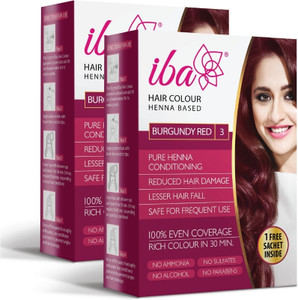 Iba Henna Based Hair Colour For Women, Long Lasting & Ammonia-Free 2 x ...