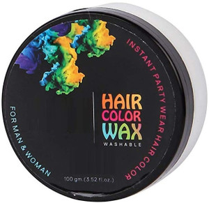 HUZURLU Hair Color Unisex Colors Easy one-time molding Hair Wax , WHITE ...