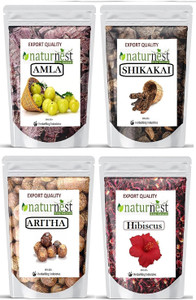 NatureNest Raw Amla, Reetha, Shikakai, bhringraj, Hibiscus Combo-100g ...