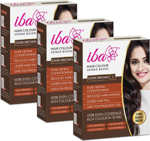 Iba Henna Based Hair Colour For Women, Long Lasting & Ammonia-Free 3 x ...