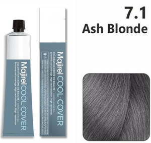 MAJIREL Hair Color No. (7.1) - 49.5gm With 75ml Developer , Ash Blonde ...