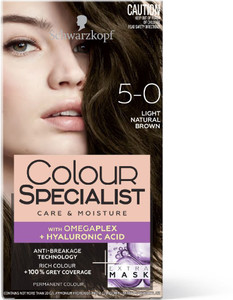 Schwarzkopf Colour Specialist At Home Permanent Hair Colour - 5.0 Light ...