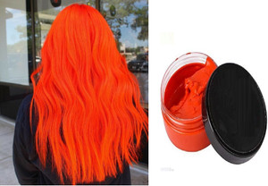 Jiwoo Temporary orange Hair Color Wax Instant Natural Hairstyle Cream ...