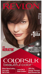 Revlon Colorsilk Hair Color with Keratin , Dark Mahogany Brown 3RB ...