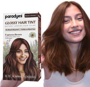 Paradyes No Bleach Glossy Hair Tint, For Natural Black , Espresso Brown ...