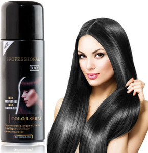 DARVING Temporary Hair Color Spray Black Hair Spray , black - Price in ...
