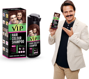 VIP HAIR COLOUR SHAMPOO BROWN 180ML , Brown , BROWN - Price in India ...