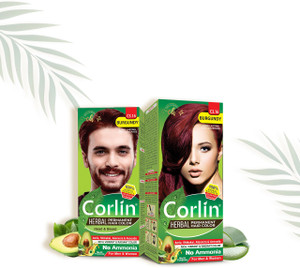 Corlin Herbal Permanent Hair Color Cream, C3.16 (100g x 2pcs ...