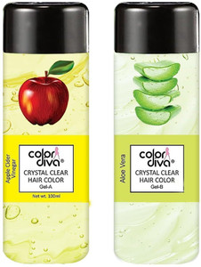 Color Diva Crystal Clear Hair Color Gel Apple+ Aloe vera, Ammonia ...