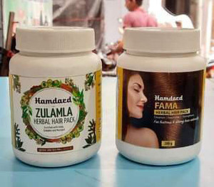 Hamdard ZULAMLA & FAMA HAIR HERBAL HAIR PACK COMBO 200+200=400 GM ...