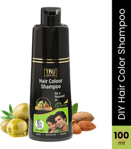 TRU HAIR & SKIN Hair Colour Shampoo-100ml , Black - Price in India, Buy ...