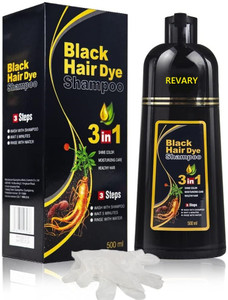 revary Black NOPPD Shampoo Hair Colour-500 ML for Women and Men ...